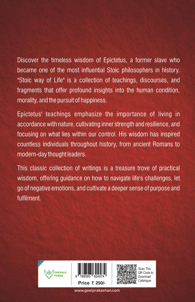 Stoic Way of Life | Writings of Epictetus – Goel Prakashan